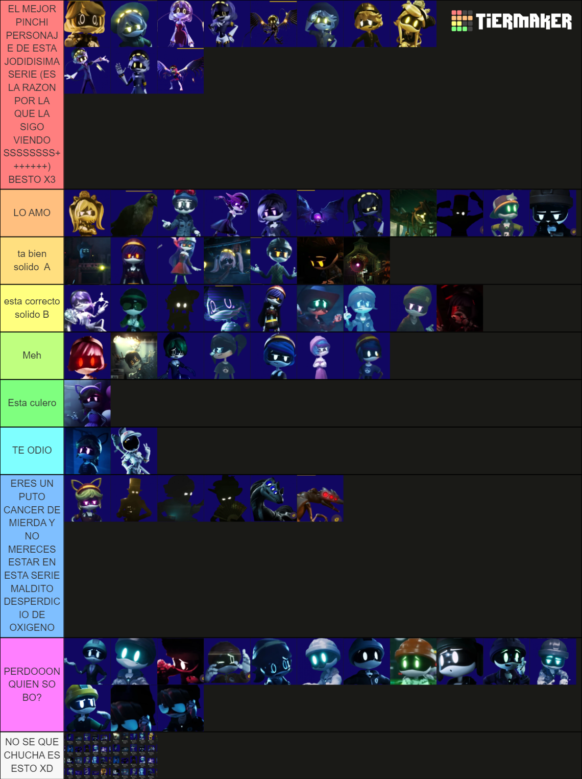 Murder drones (all characters the wiki got me) 1-6 Tier List (Community ...