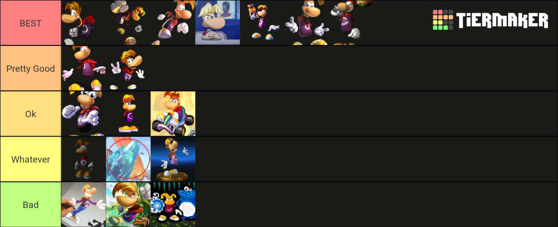 Rayman Appearances Tier List (Community Rankings) - TierMaker