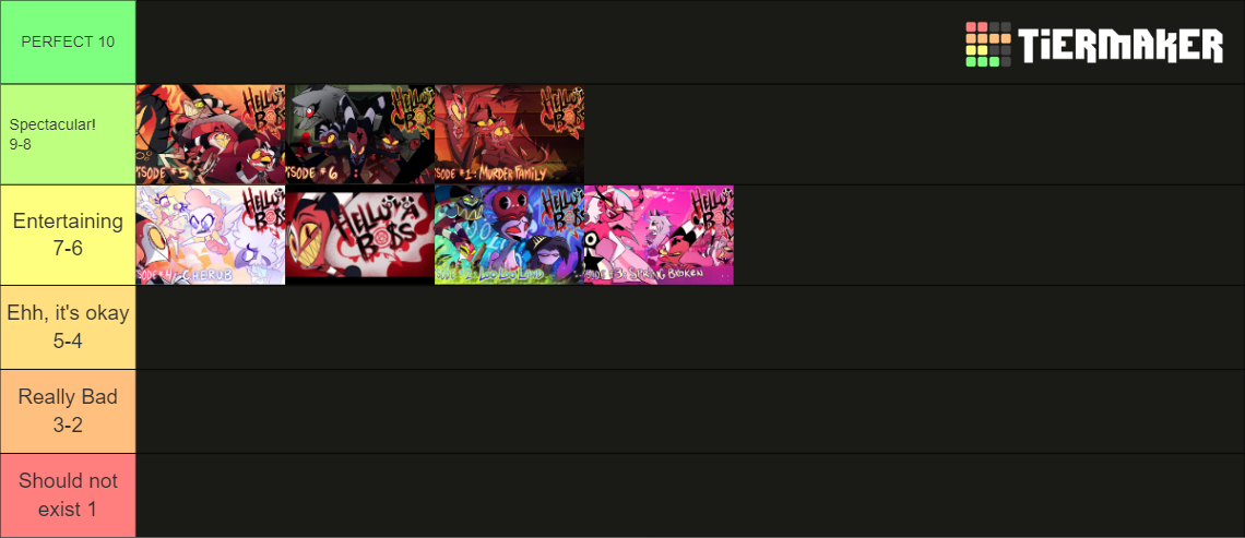 Helluva Boss Episodes Tier List (Community Rankings) - TierMaker