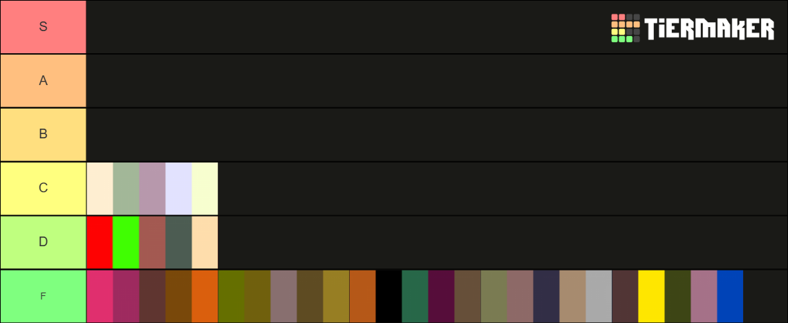 Ugly Colour Palettes Tier List (Community Rankings) - TierMaker