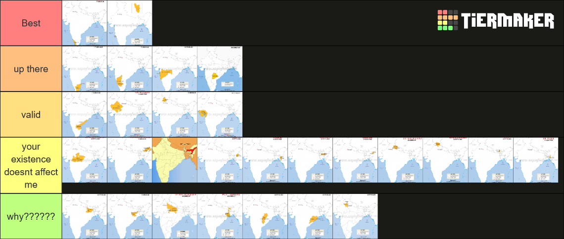 states of india Tier List (Community Rankings) - TierMaker
