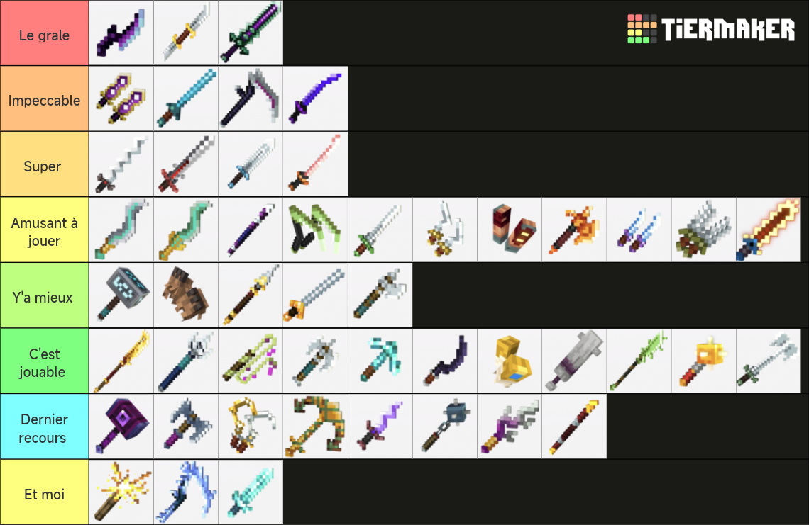 Minecraft dungeons full unique weapon 2022 Tier List (Community ...