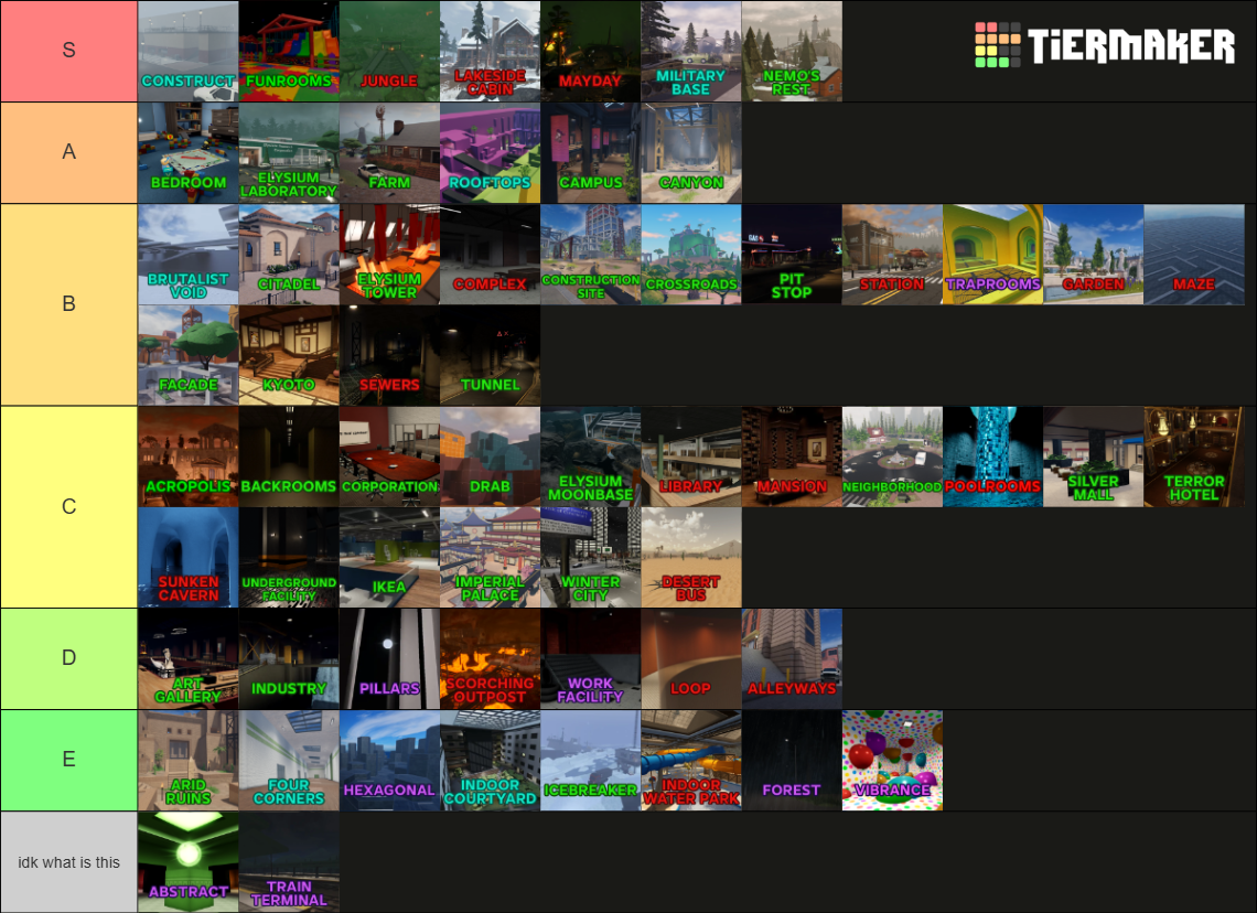 Evade - All Maps (Aug 2025) Tier List (Community Rankings) - TierMaker