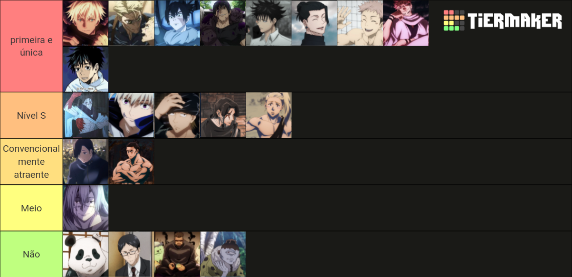 JJK men tierlist Tier List (Community Rankings) - TierMaker