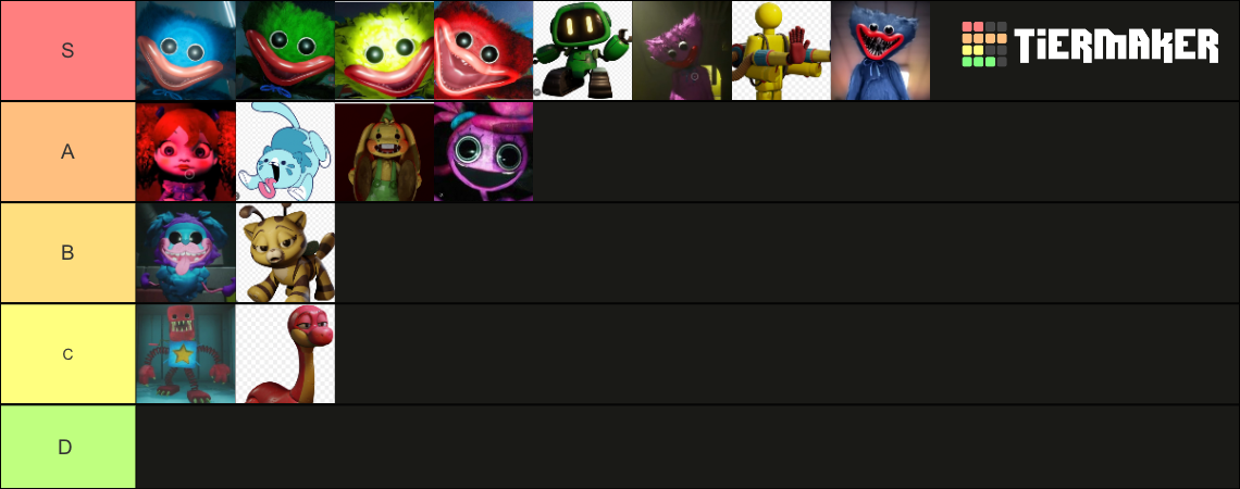 poppy playtime characters Tier List (Community Rankings) - TierMaker