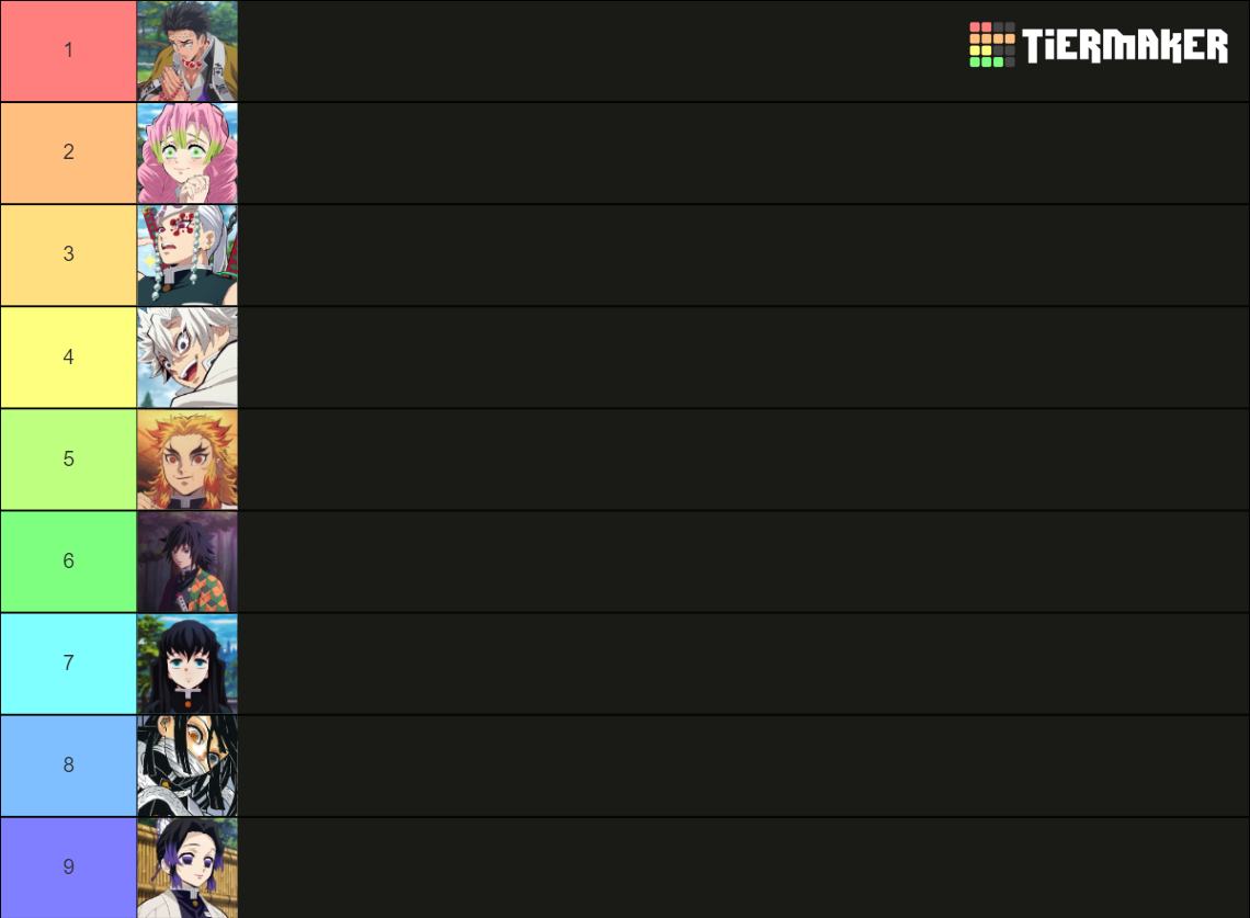 Hashira ranking 1 to 9 Tier List (Community Rankings) - TierMaker