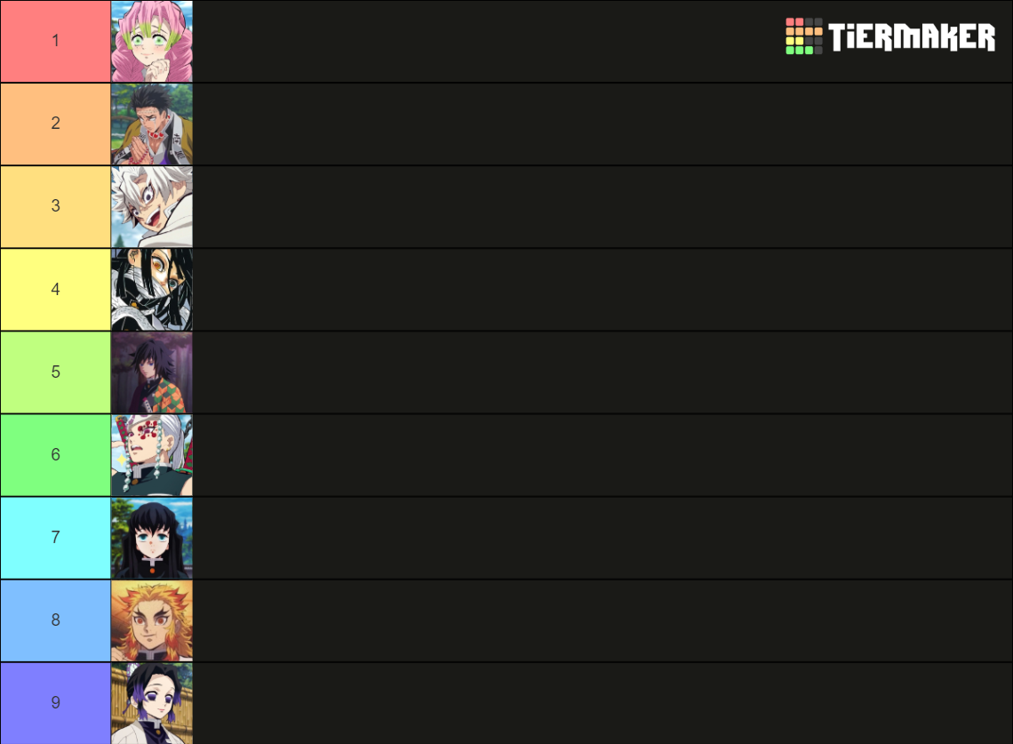 Hashira ranking 1 to 9 Tier List (Community Rankings) - TierMaker
