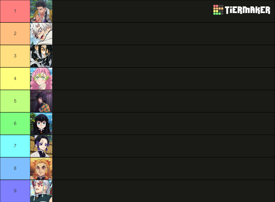 Hashira ranking 1 to 9 Tier List (Community Rankings) - TierMaker