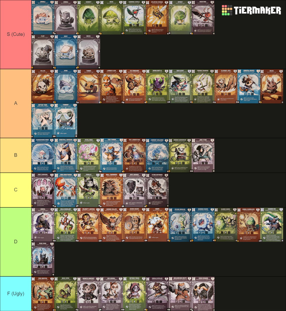 Command of Nature Base Game Cute Tier List (Community Rankings) - TierMaker