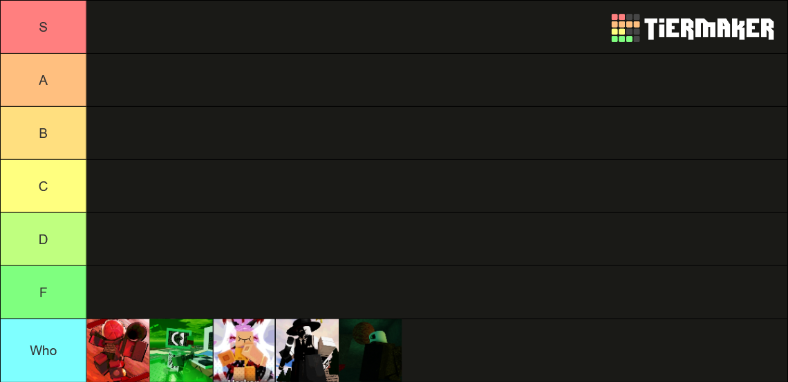 Die Of Death Killers Tier List (Community Rankings) - TierMaker