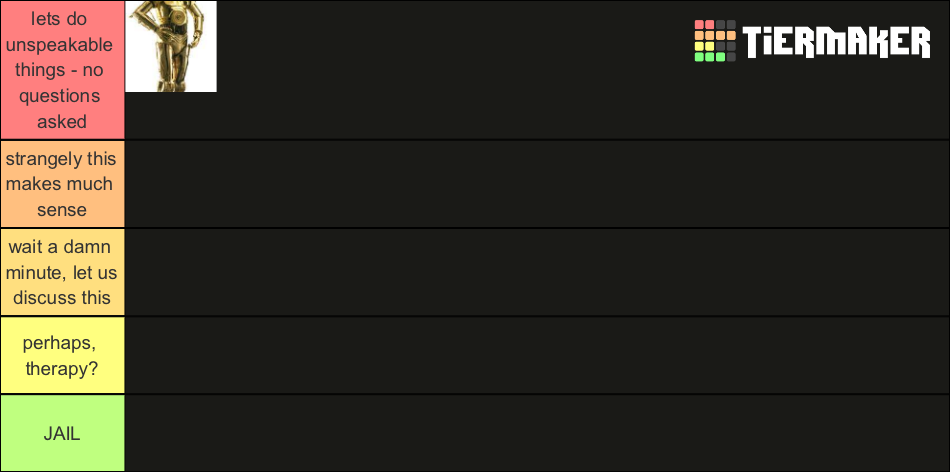 HOT NON-HUMAN CHARACTERS Tier List (Community Rankings) - TierMaker