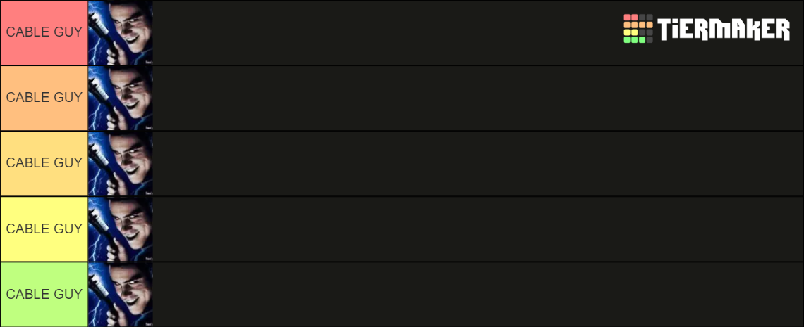 CABLE GUY Tier List (Community Rankings) - TierMaker