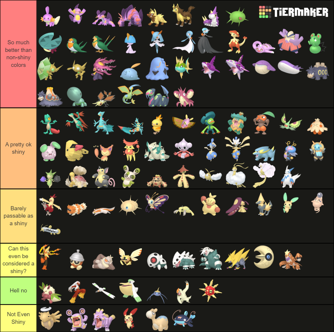 Pokemon Gen 3 Shinies Tier List (Community Rankings) - TierMaker