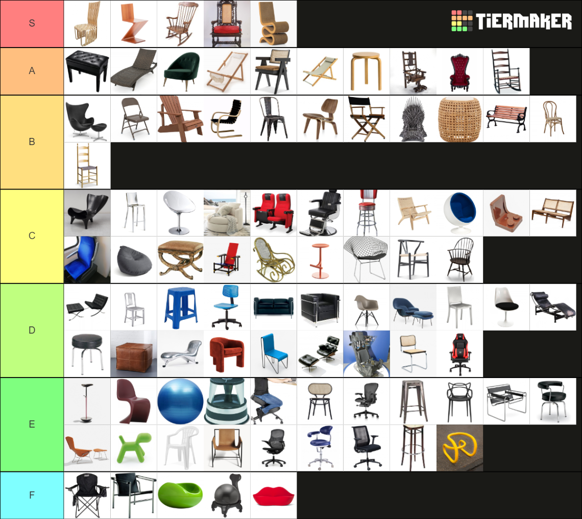 Chair Tier List (Community Rankings) - TierMaker