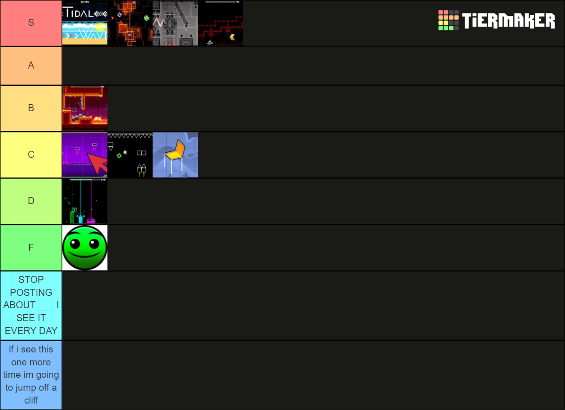 Geometry Dash Jumpscares Tier List (Community Rankings) - TierMaker