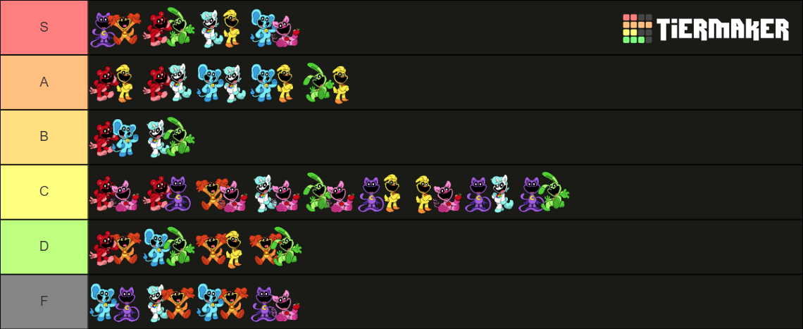 Smiling Critters Ships! Tier List (Community Rankings) - TierMaker
