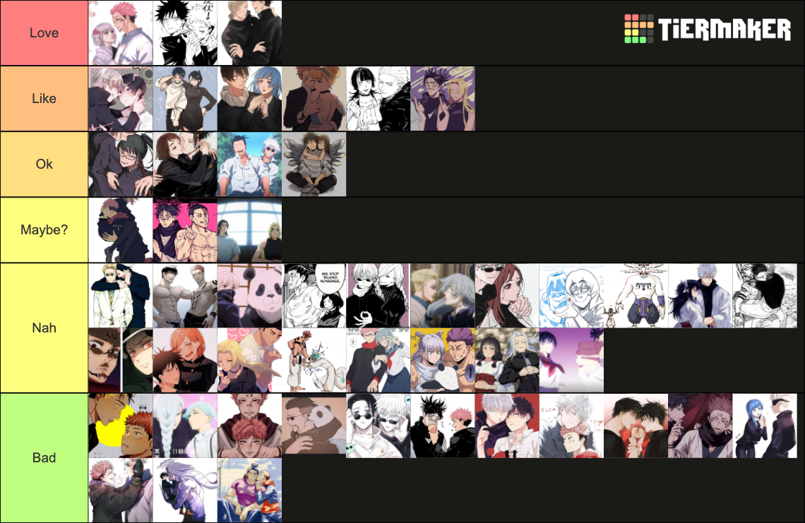 Jujutsu Kaisen Ship Tierlist (JJK) Tier List (Community Rankings ...