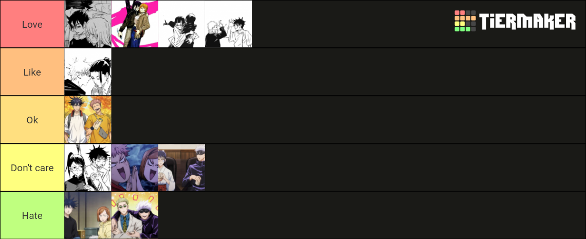 Jujutsu kaisen ships Tier List (Community Rankings) - TierMaker