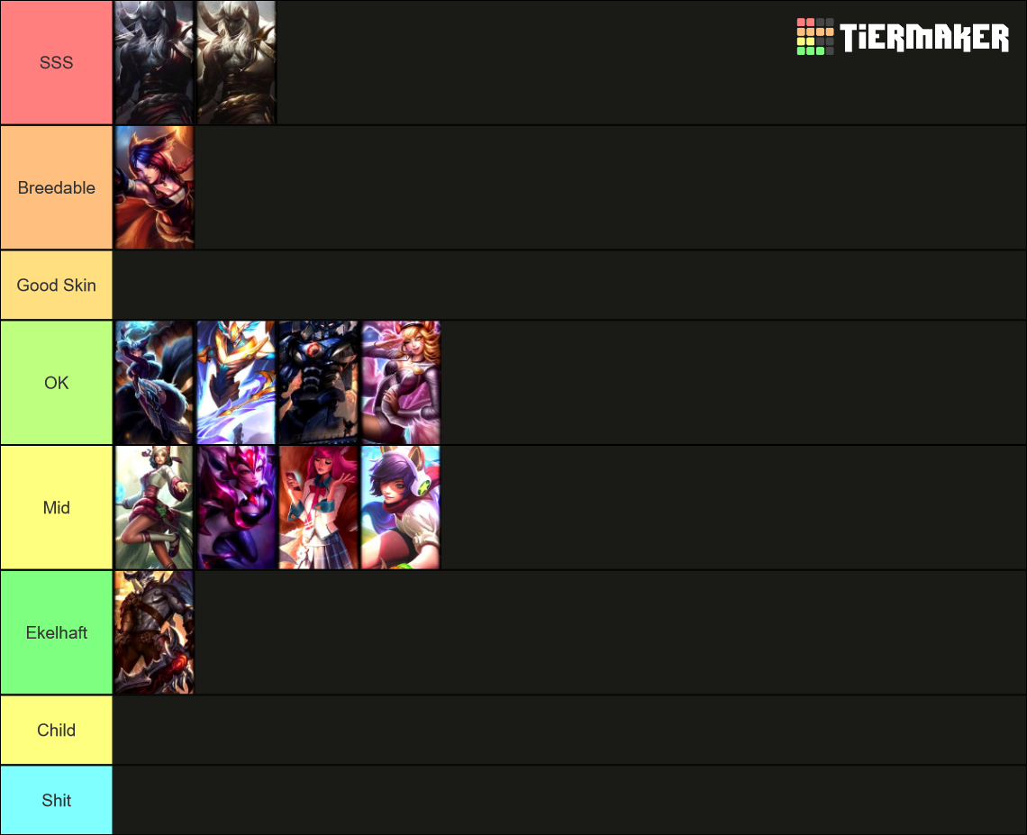 League of Legends skins (930) Tier List (Community Rankings) - TierMaker