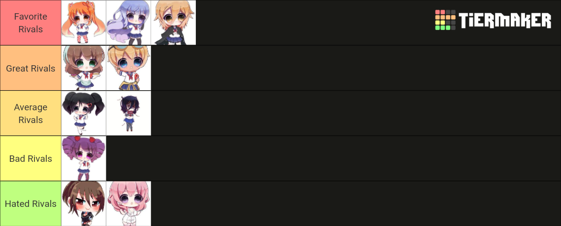 Yandere Simulator Rivals Tier List (Community Rankings) - TierMaker