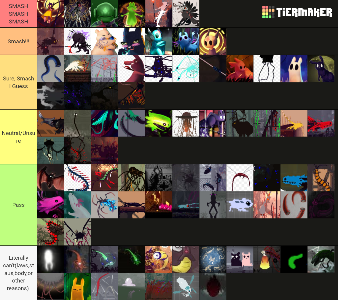 Rain World Smash or Pass (All Creatures) Tier List (Community Rankings ...