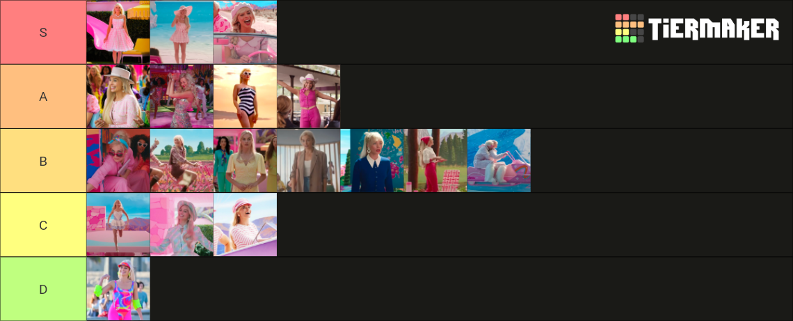 Barbie's Live Action Movie Outfits [UPDATED] Tier List (Community ...