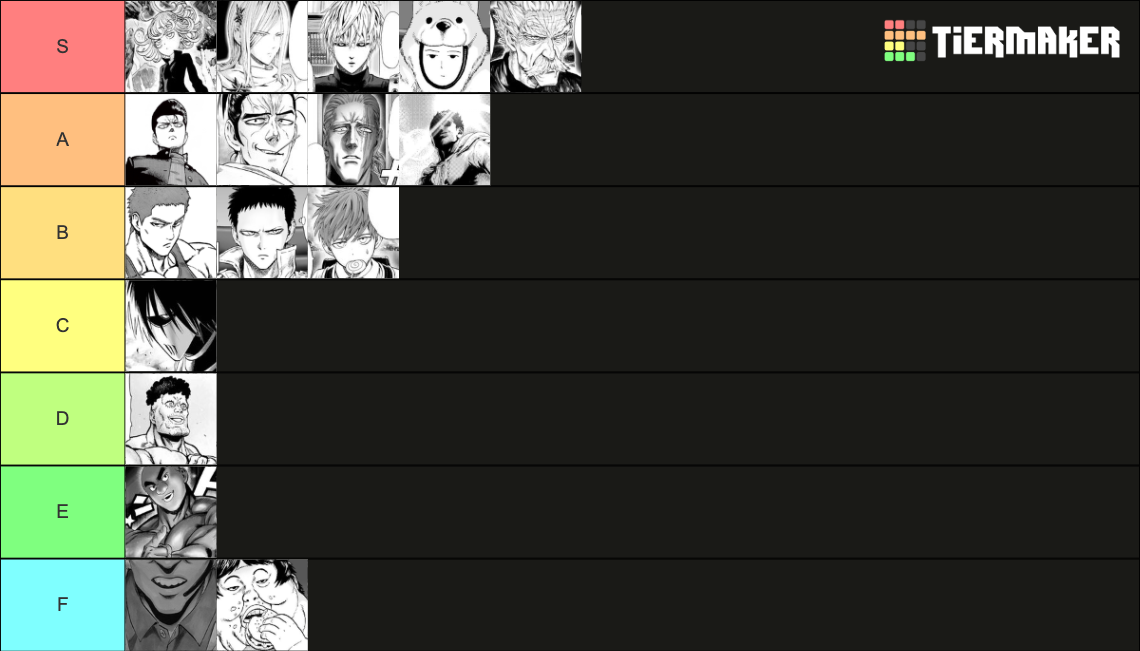 S class One Punch Man Tier List (Community Rankings) - TierMaker