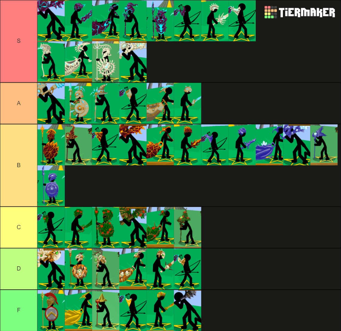 Stick War Legacy Skins Tier List (Community Rankings) - TierMaker