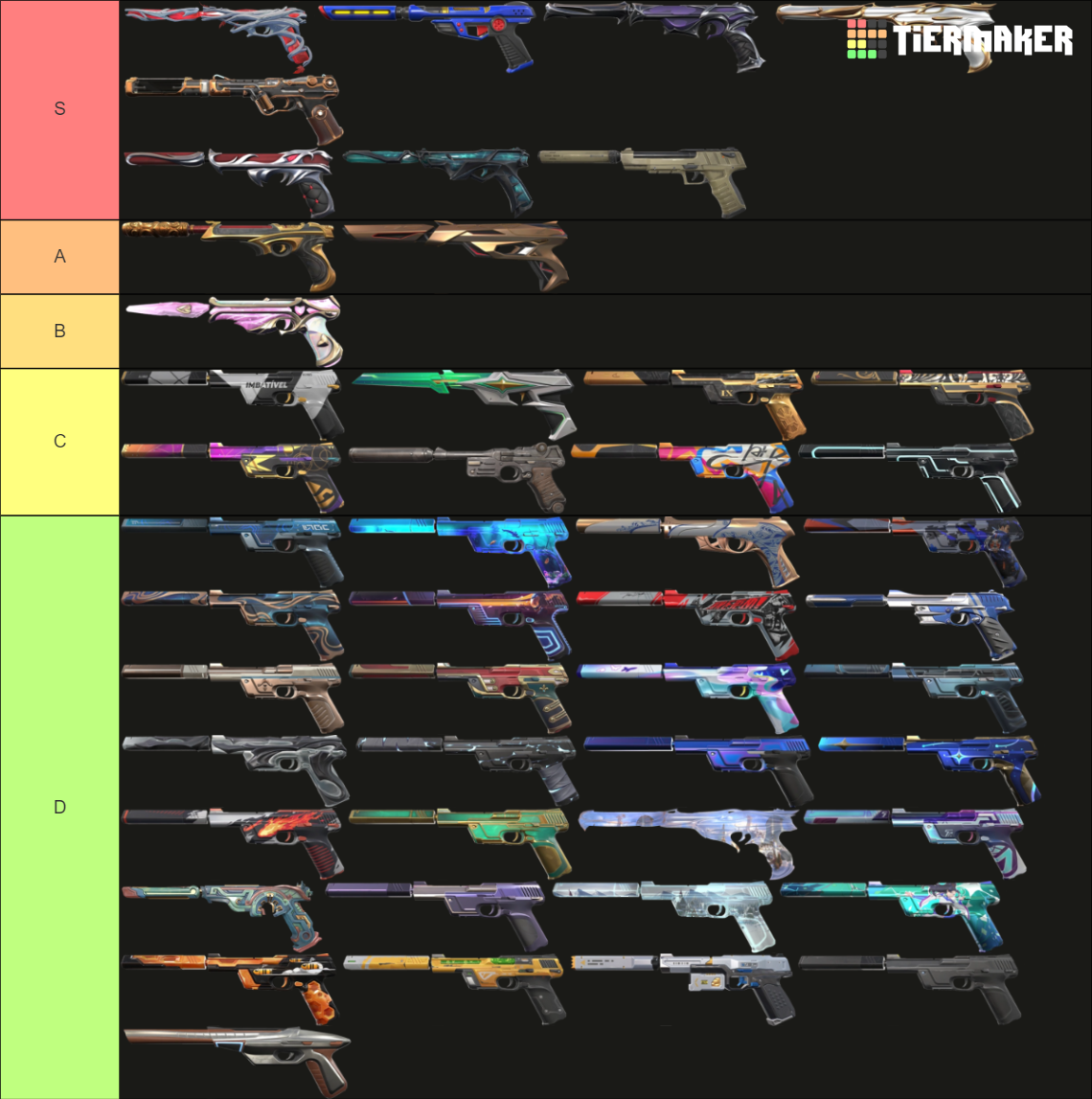 Valorant Ghost Skins (October 2024) Tier List (Community Rankings ...