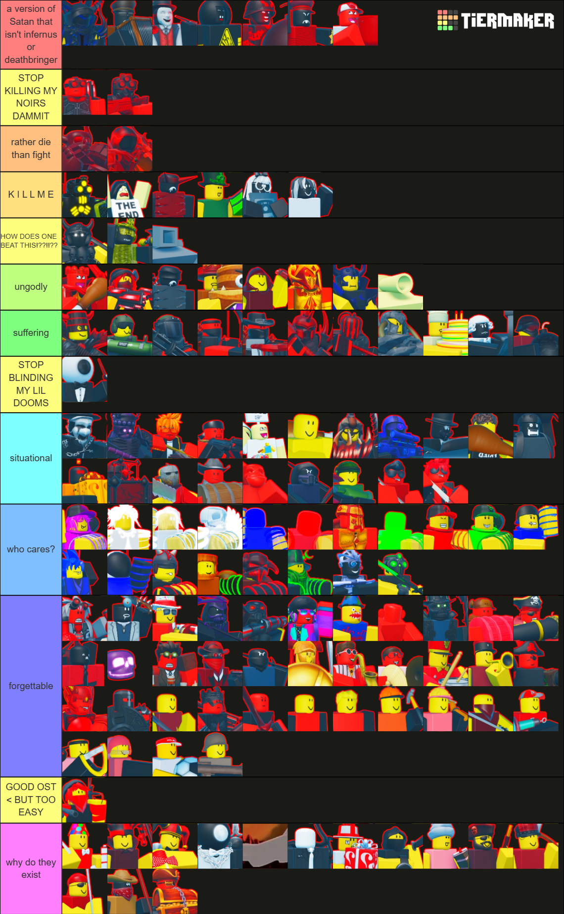 TBB Skibidi All Enemies Roblox Rizz Tier List (Community Rankings ...