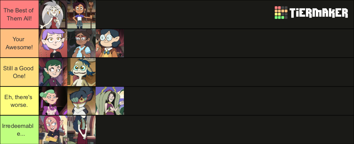 The Owl House (All Major Characters) Tier List (Community Rankings ...