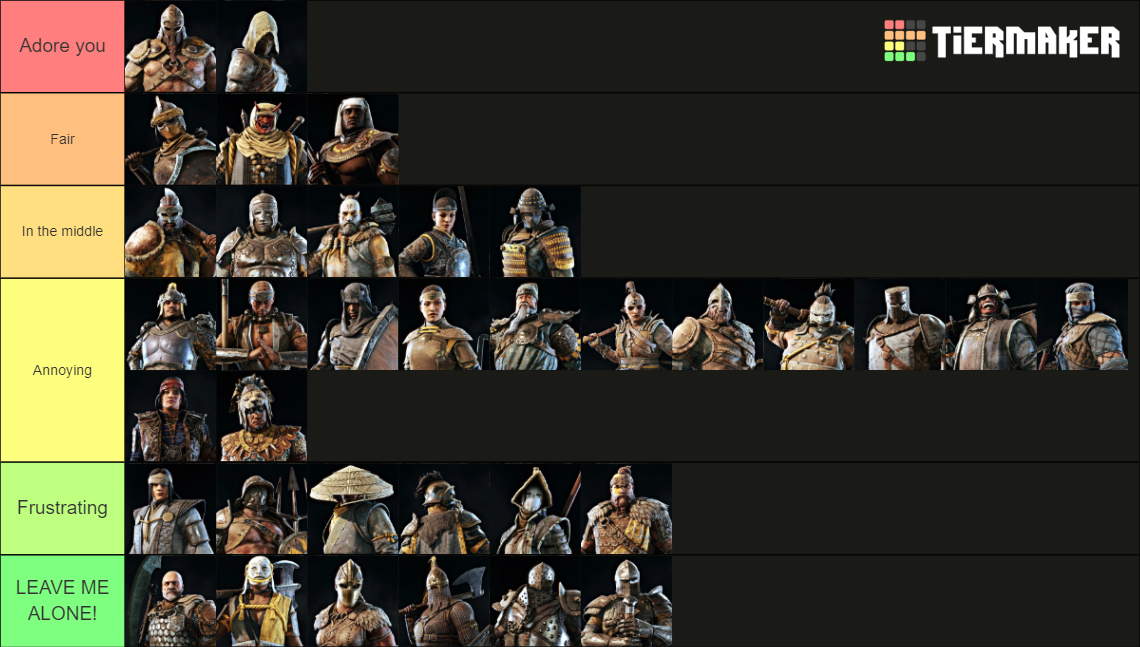 For Honor Heroes 2024 Sohei Y8S3 Tier List (Community Rankings) - TierMaker