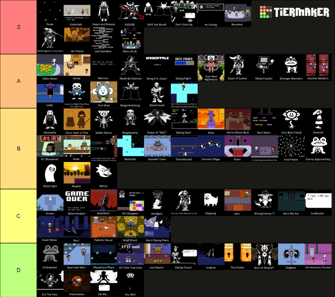 Undertale OST/Songs Tier List (Community Rankings) - TierMaker