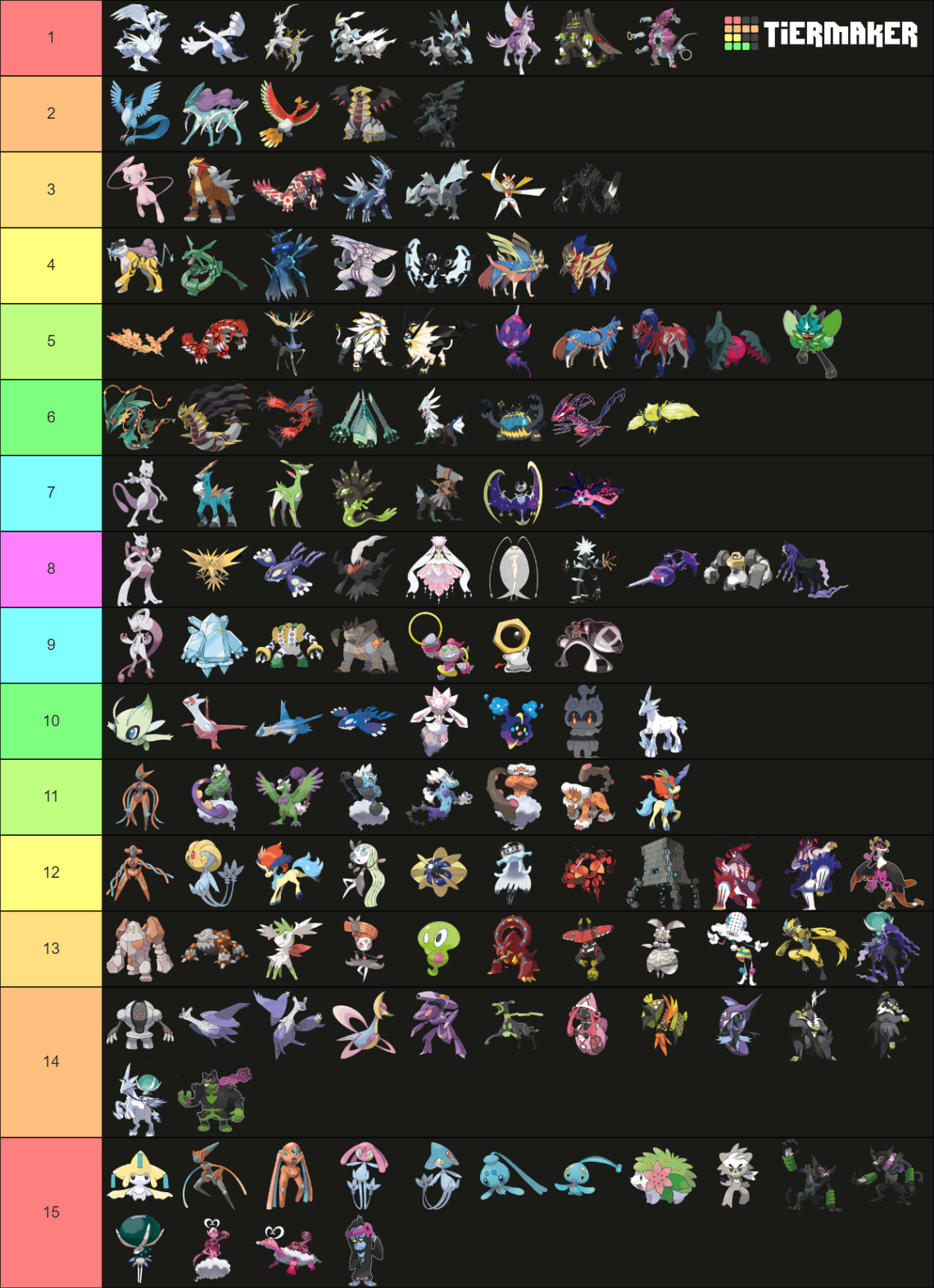 All Legendary Pokémon, including “extras” - Gen 9 Tier List (Community ...