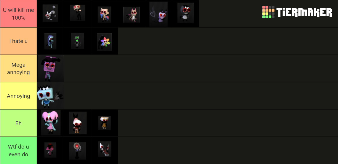 Dandy's world twisted ! 1! 1! 1 Tier List (Community Rankings) - TierMaker