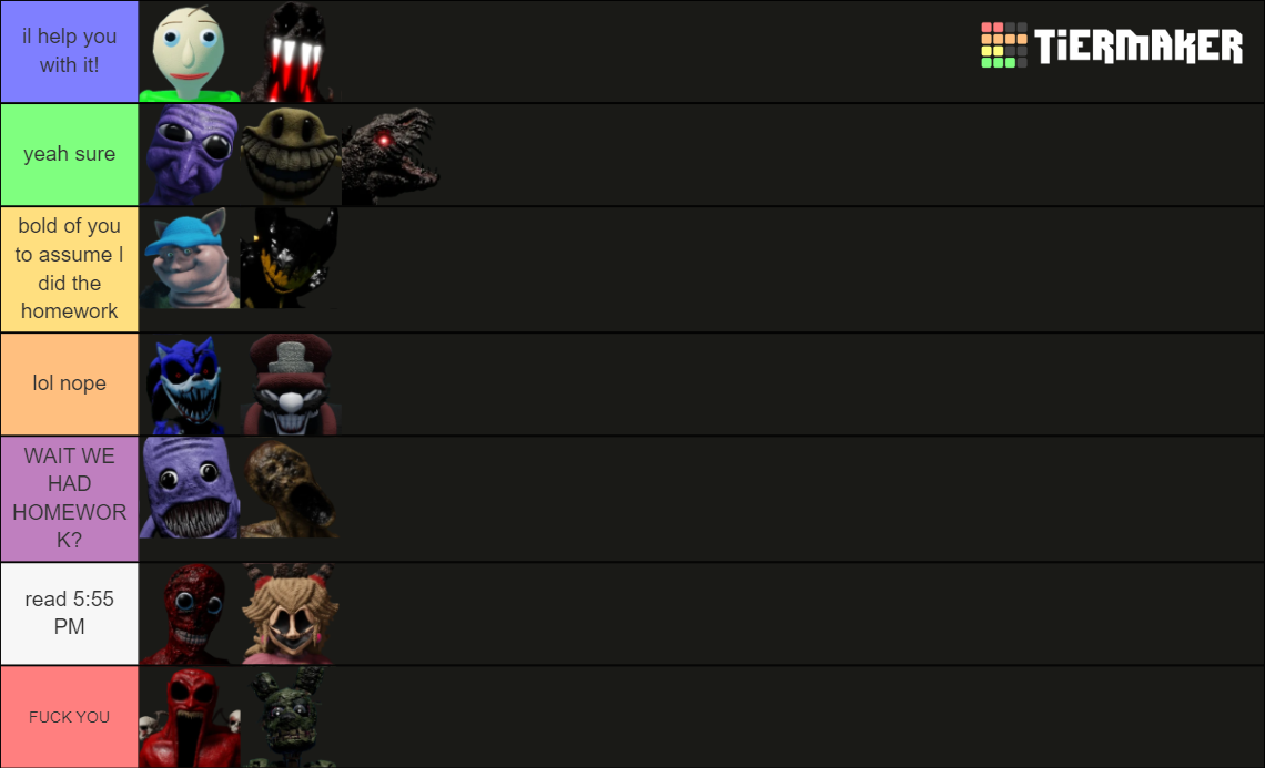 PC2 Monsters RANKED Tier List (Community Rankings) - TierMaker