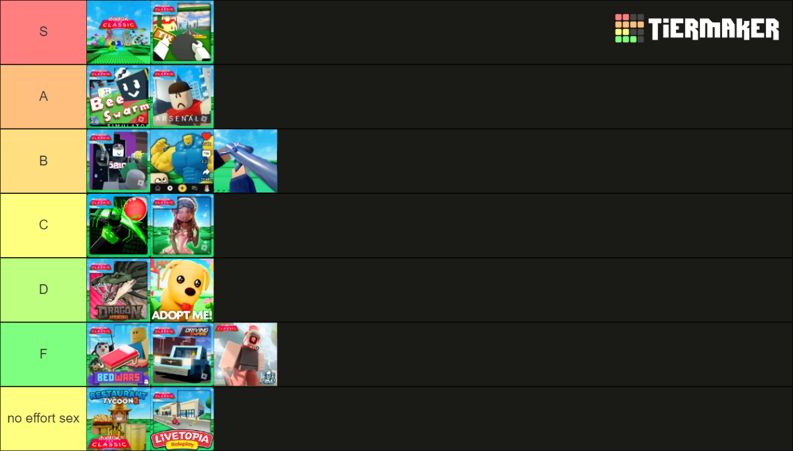 Roblox Classic Event Tier List (Community Rankings) - TierMaker