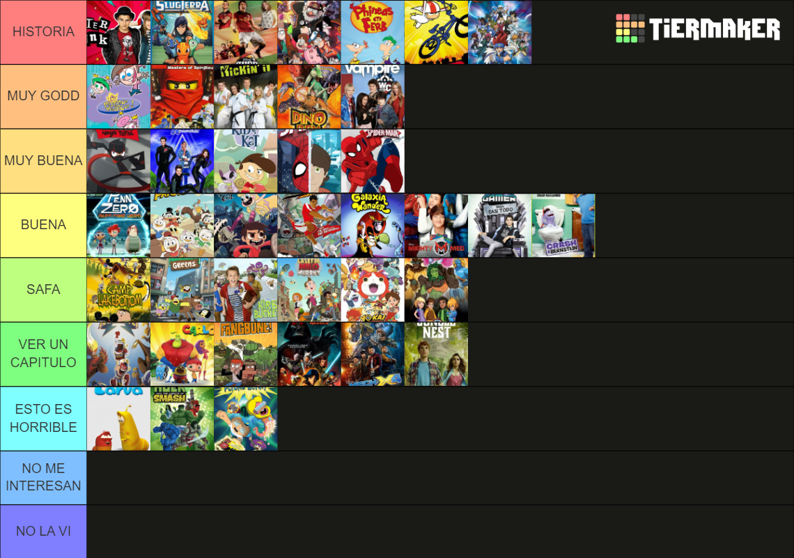 Disney XD (2009-2022) Tier List (Community Rankings) - TierMaker