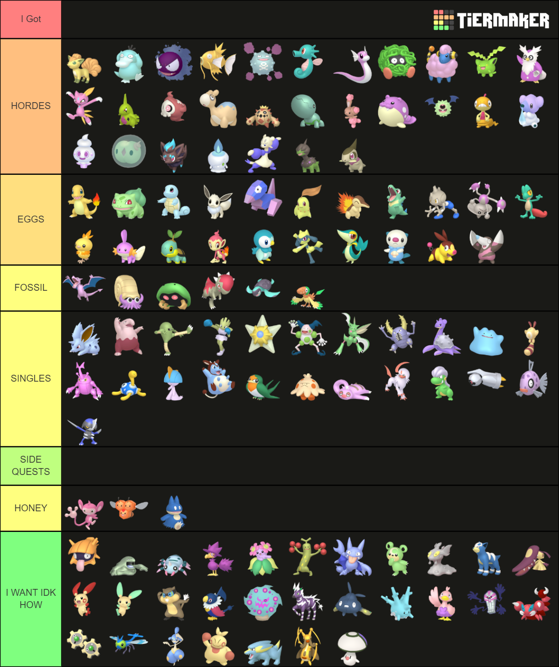 All Shiny Pokemon gen 1-8 Tier List (Community Rankings) - TierMaker