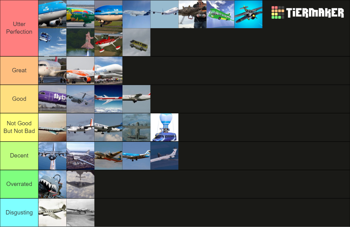 Plane Tier List (Community Rankings) - TierMaker
