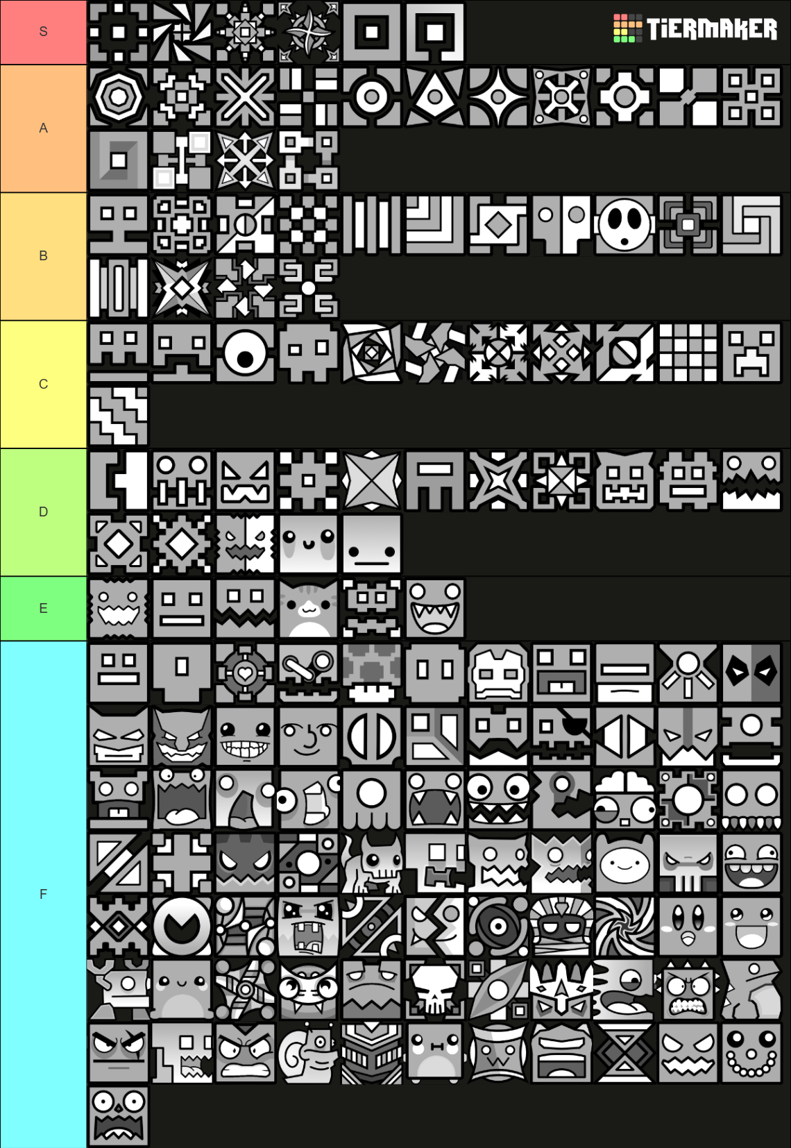 Geometry Dash Cubes Tier List (Community Rankings) - TierMaker