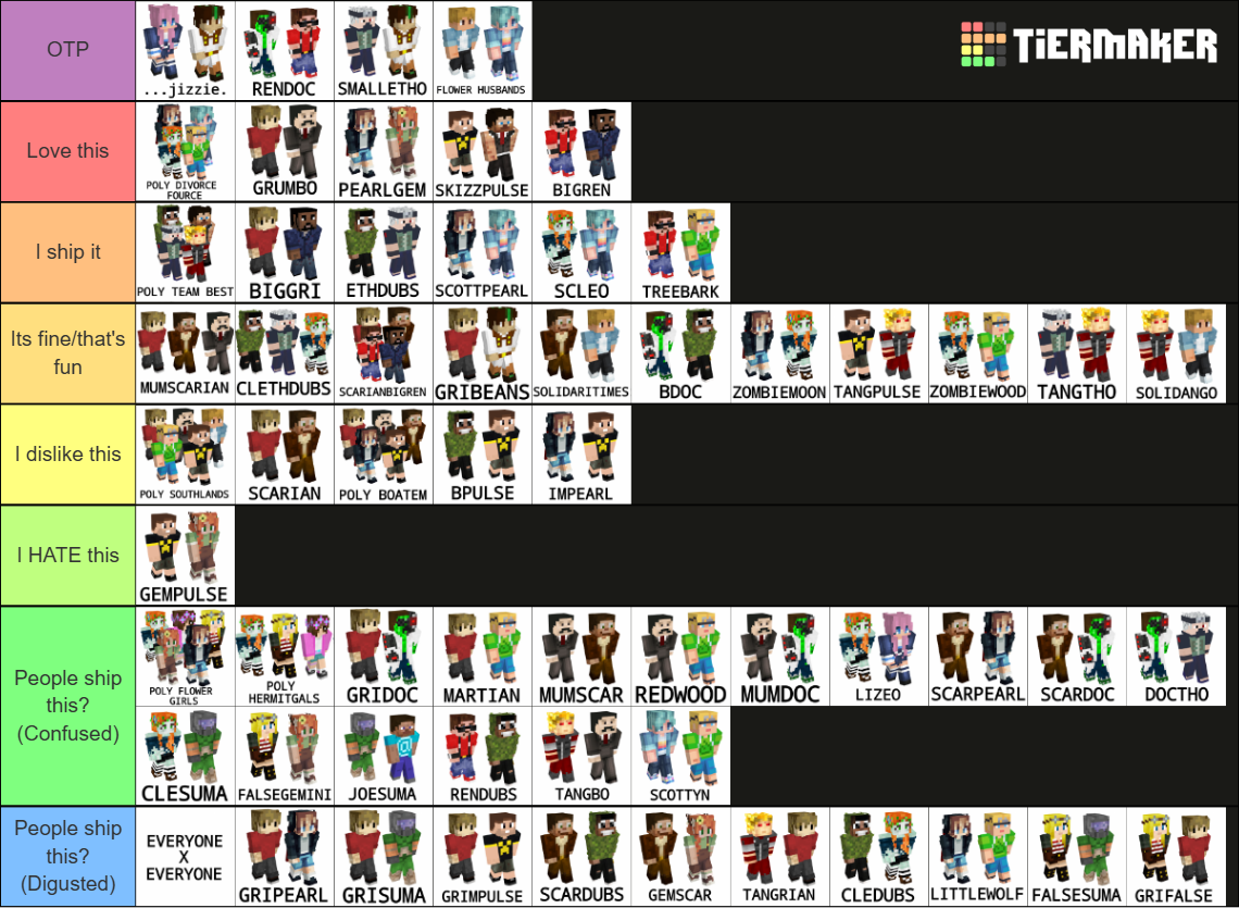 Hermitcraft / Life Series Ships Tier List (Community Rankings) - TierMaker Hermitcraft / Life Series Ships Tier List (Community Rankings) - TierMaker