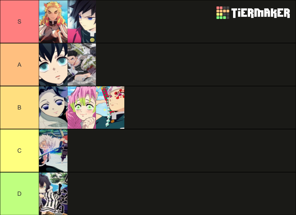 Demon Slayer Hashira ! Tier List (Community Rankings) - TierMaker