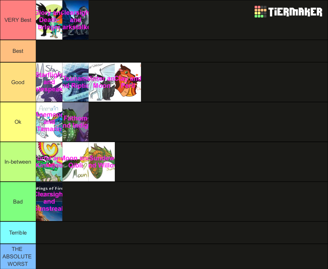 Wings of Fire Ships Tier List (Community Rankings) - TierMaker