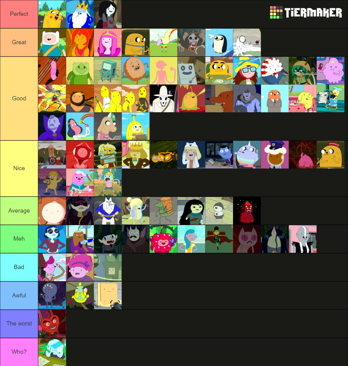 Adventure Time Characters (Major and recurring) Tier List (Community ...