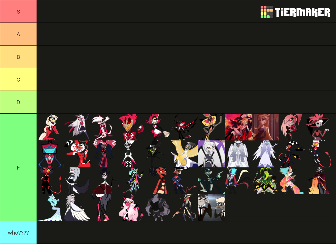 Helluva-verse (Hazbin hotel & Helluva boss) characters Tier List (Community Rankings) - TierMaker