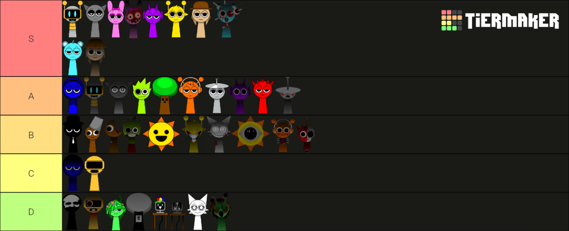 Sprunki Tier List (Community Rankings) - TierMaker