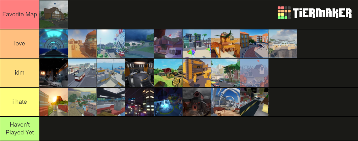 Roblox Arsenal Maps (2024) Tier List (Community Rankings) - TierMaker