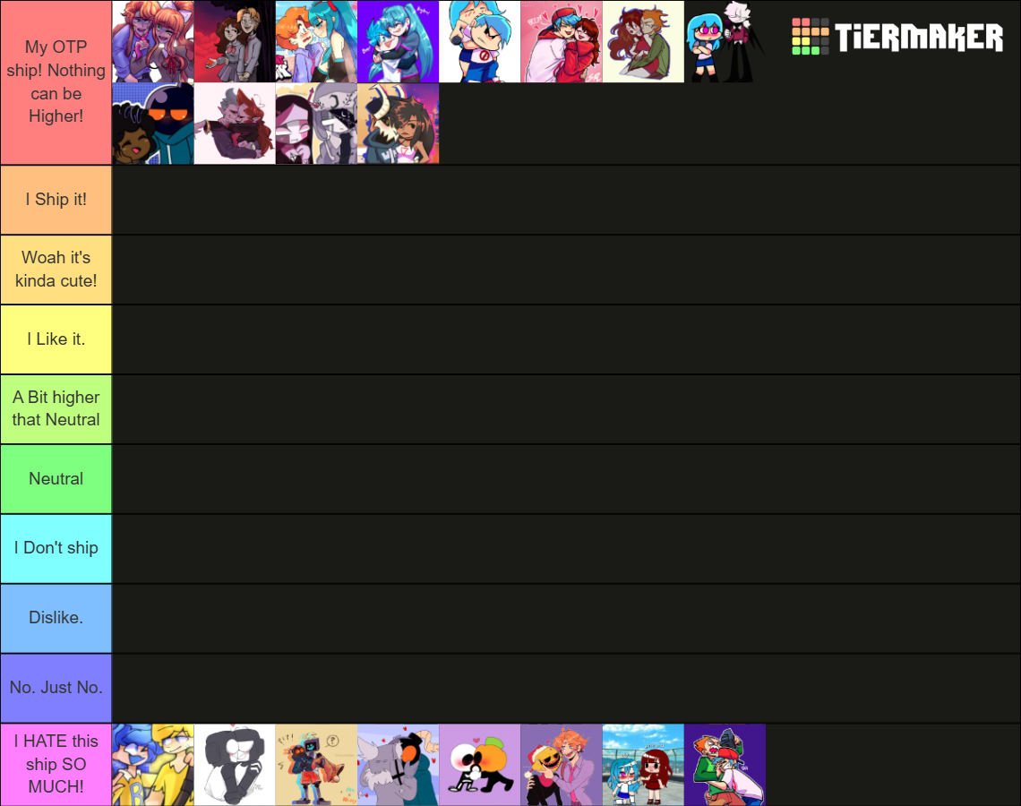 Friday night Funkin (FnF'): Ships TierList (Fixed) Tier List (Community ...