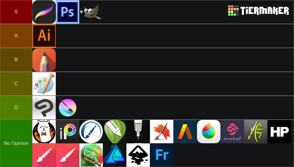 Drawing Program Tier List (Community Rankings) - TierMaker